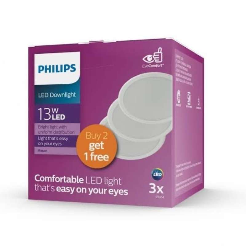 Promo Philips LED Downlight MESON Multipack 13W, 6500 K Cool Daylight ...