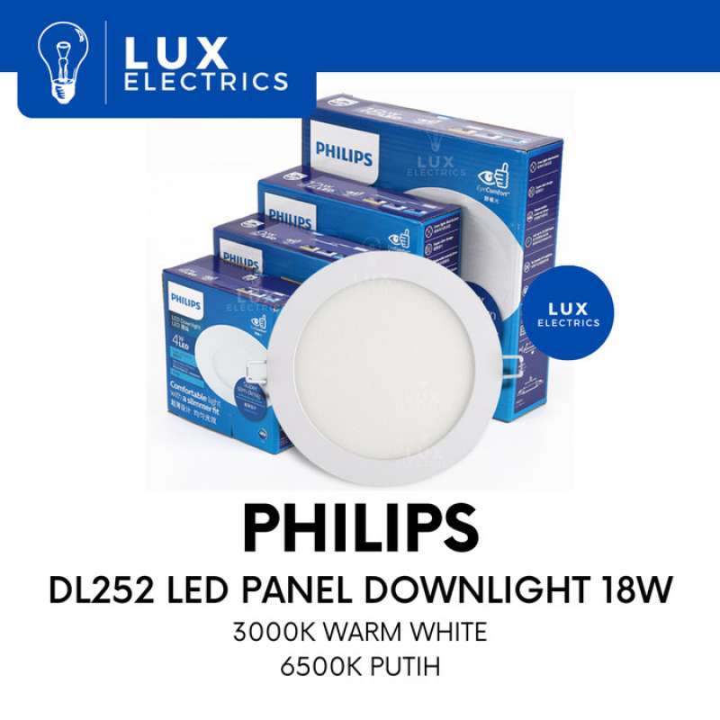 Promo Lampu DL252 Panel LED Downlight/DL 18W PHILIPS Warm White/Putih ...