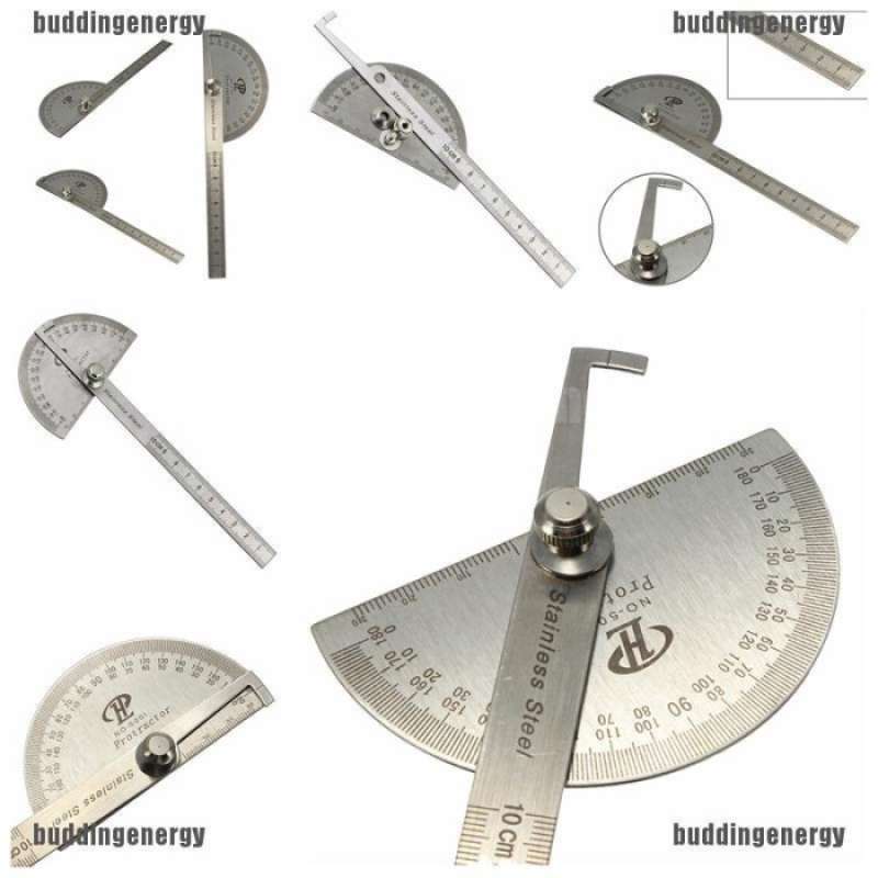 Jual 100mm Stainless 0-180 Degree Steel Protractor Angle Finder Arm ...