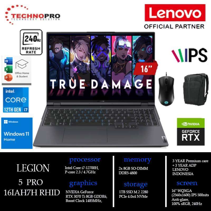 Promo Lenovo Legion 5 Pro 16iah7h Rhid || Core I7-12700h 16gb 1tb Ssd ...