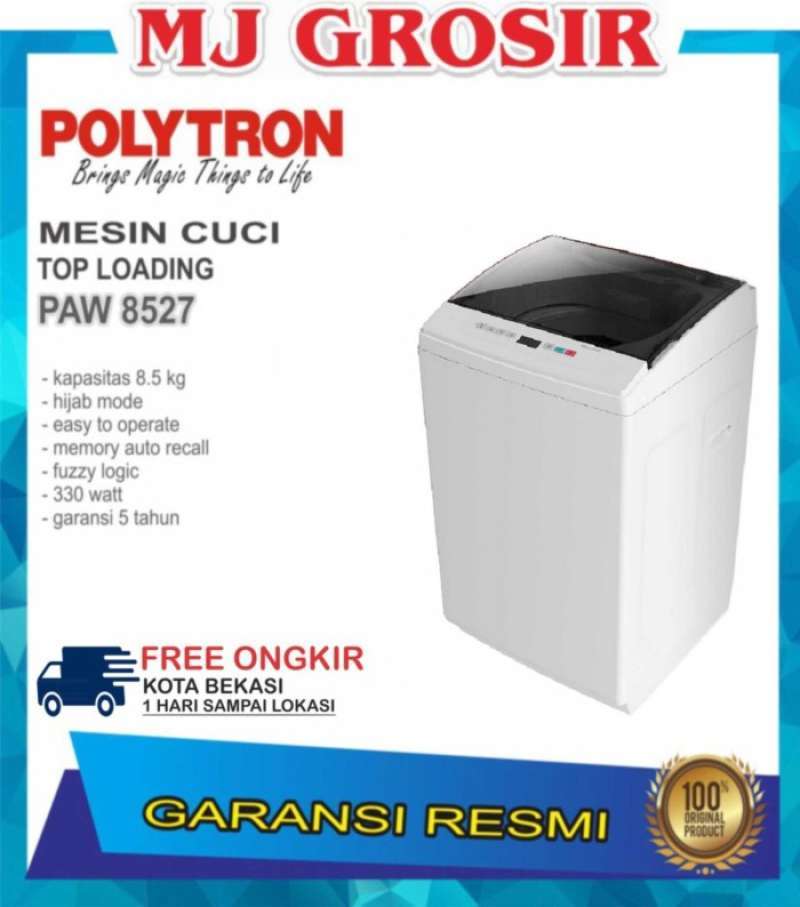 Promo MESIN CUCI 1 TABUNG POLYTRON PAW 8527 TOP LOADING 8.5 KG ZEROMATIC Diskon 23% di Seller ...