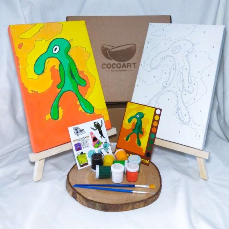 Jual Paint By Number Kit [ Tampan Dan Berani // Spongebob Squarepants ...