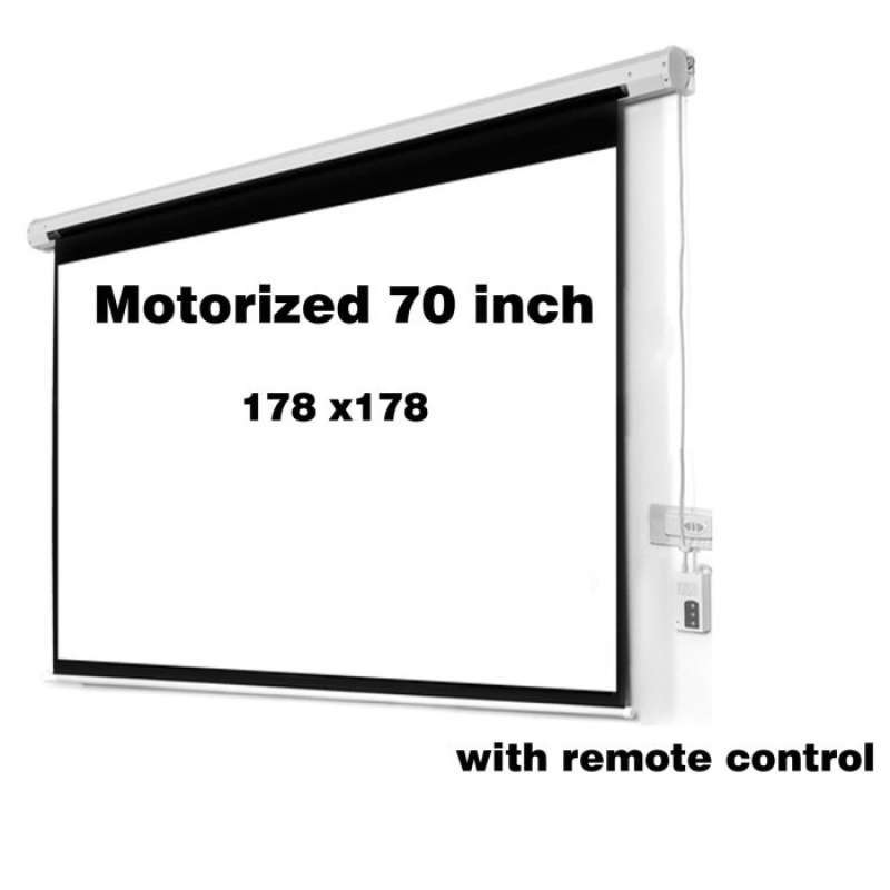 Jual Screen Projector 70 Motorized / Layar Proyektor 70 Inch Elektrik ...