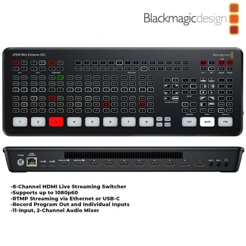 Promo Blackmagic Design ATEM Mini Extreme ISO Live Production Switcher ...
