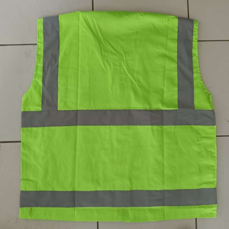 Promo Rompi Safety Bahan Drill Plus Logo K3 Dan Bendera / Rompi Hijau ...