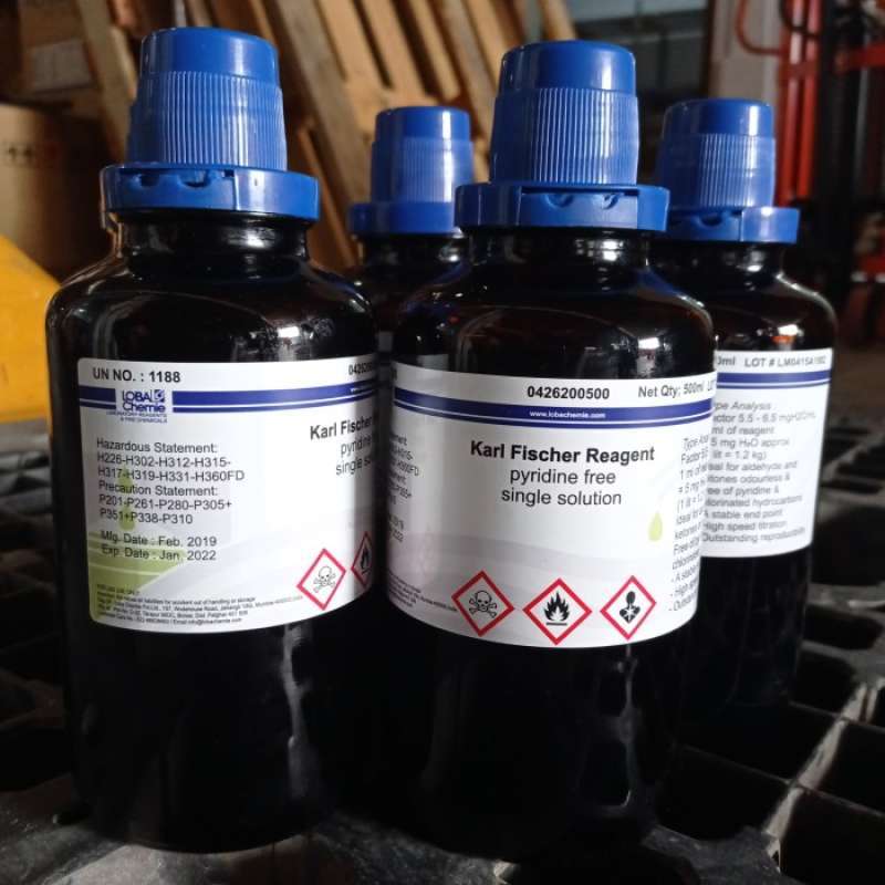 Promo Karl Fischer Reagent Pyridine Free Single Solution, 500Ml Loba ...