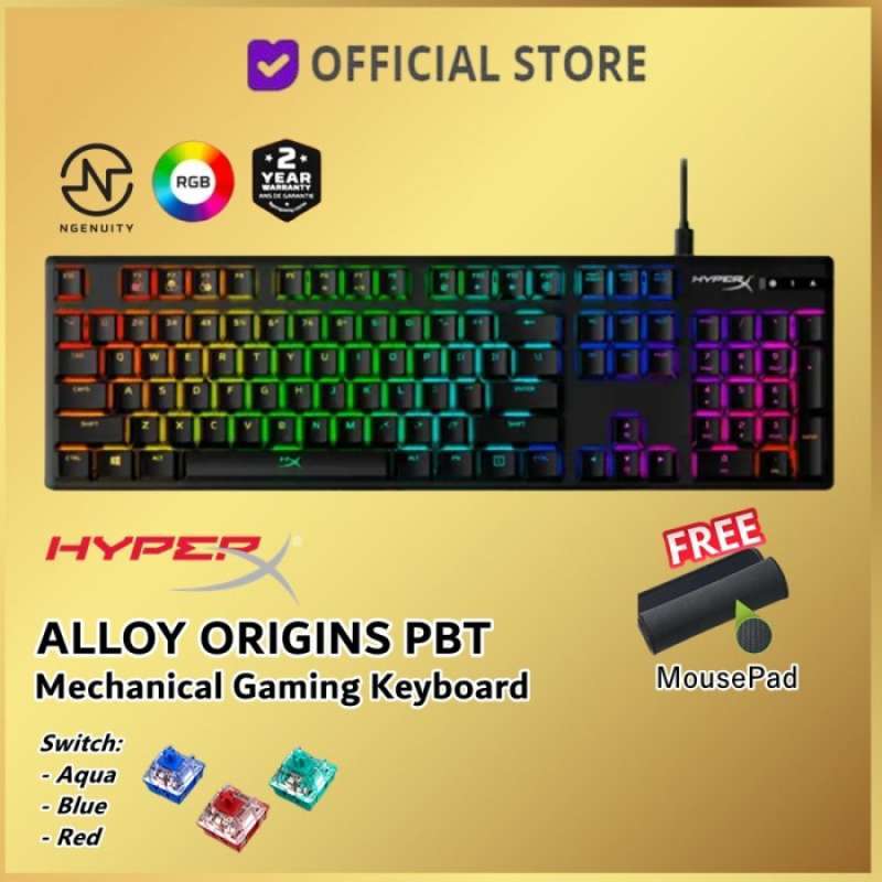 Jual HyperX Alloy Origins PBT Keycaps Fullsize Mechanical Gaming ...