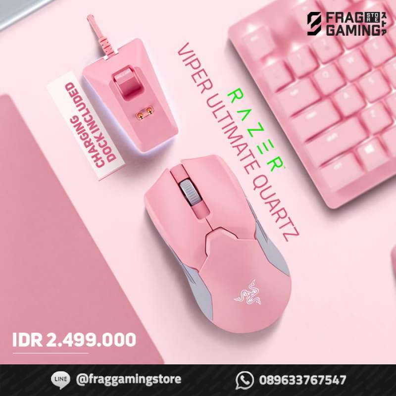 Promo Razer Viper Ultimate Quartz - Pink Wireless Gaming Mouse Diskon ...
