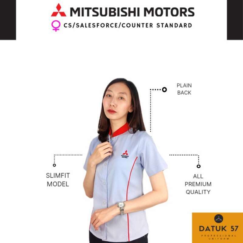 Promo Seragam Kemeja Mitsubishi Counter/Cs (Wanita) Kerah Shanghai ...