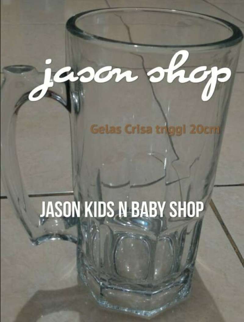 Promo Gelas minum besar Crisa 20cm/Gelas besar Crisa/Gelas kaca besar ...