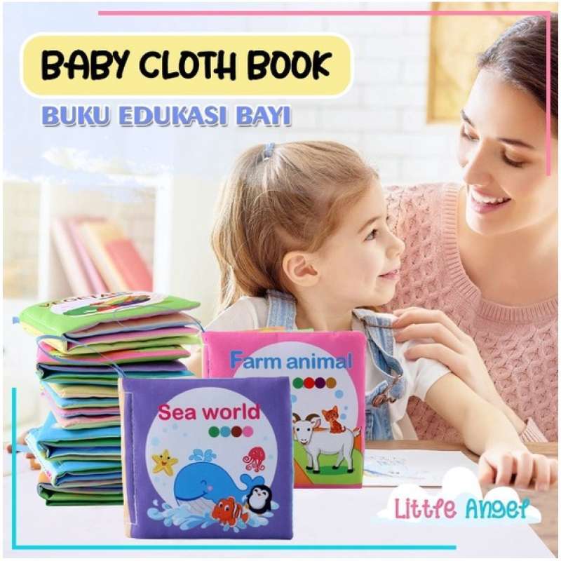 Jual BUKU KAIN MAINAN EDUKASI ANAK Buku Kain Bayi Karakter Anak Balita ...