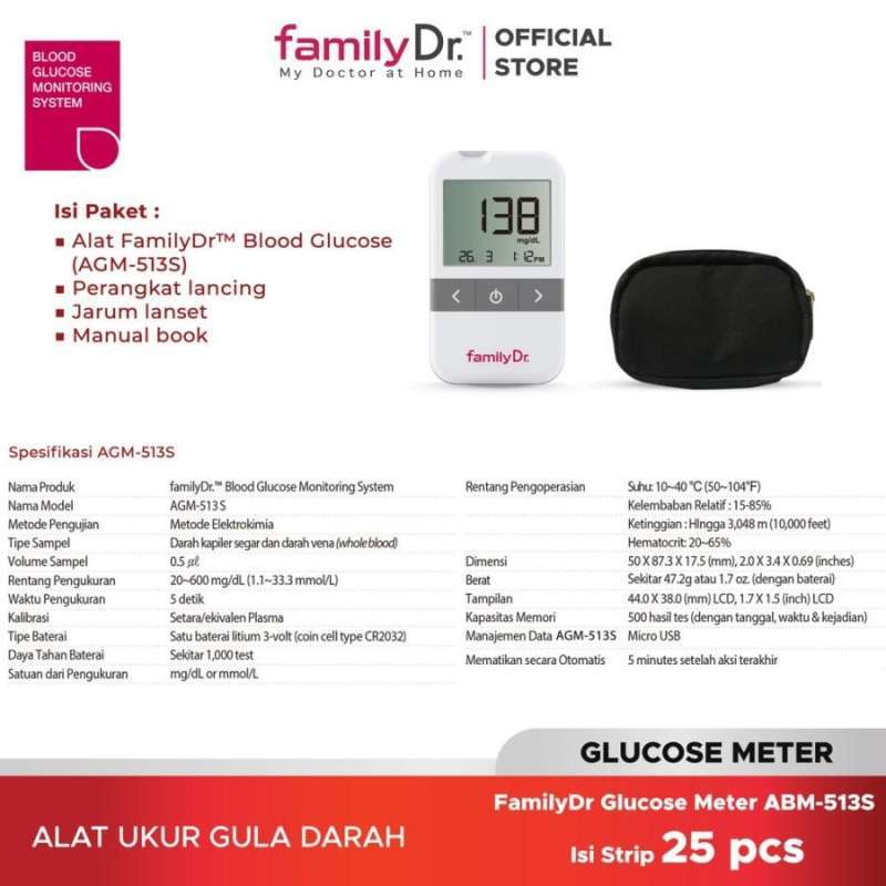 Jual FAMILY DR - Strip Gula Darah | Glucose Test Strip Isi 25 Strip di ...