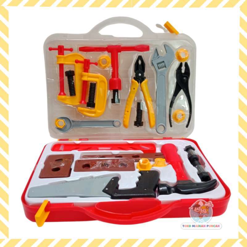 Jual Mainan Alat Tukangan Anak Set Koper Tool Box Lengkap - Biru Di ...
