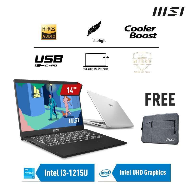 Jual Msi Modern 14 C12m 473 474 Notebook [core I3-1215u/8gb/512gb Ssd ...