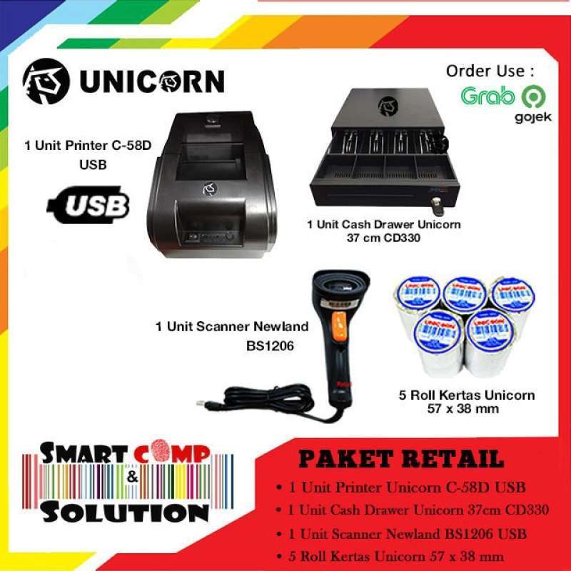 Promo Paket Printer Kasir Murah - Mesin Kasir POS Retail + Scanner ...