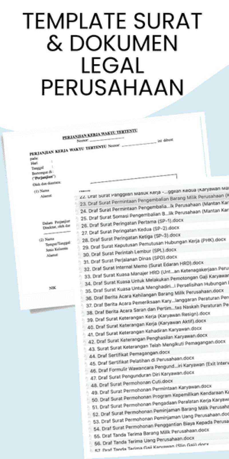 Jual Template Draft Surat Bisnis Perusahaan Dokumen Legal Kantor File ...