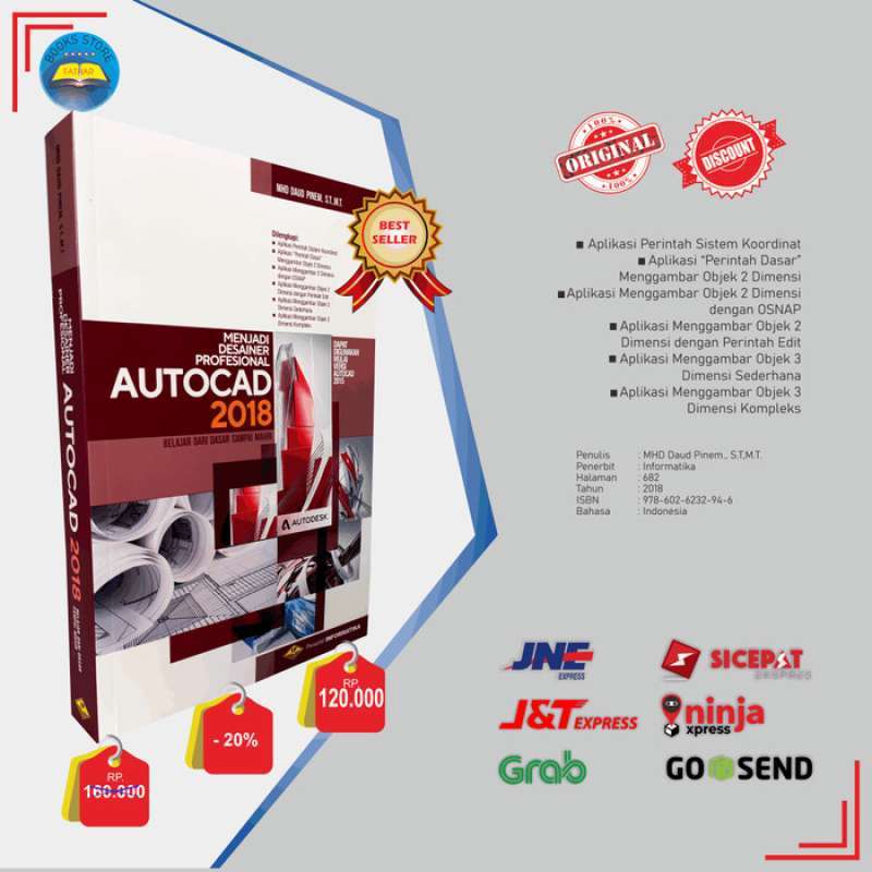 Promo Buku AUTOCAD 2018 Menjadi Desiner Profesional Diskon 23% di ...