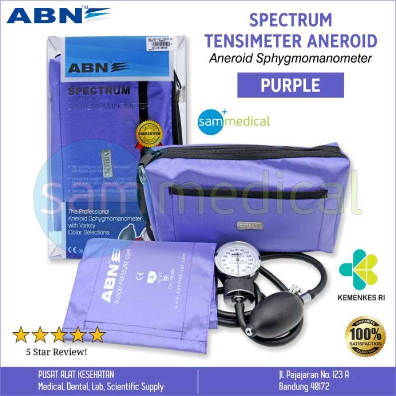 Promo Alat Tensimeter Aneroid Tensi Jarum Abn Spectrum Purple Diskon 23 ...