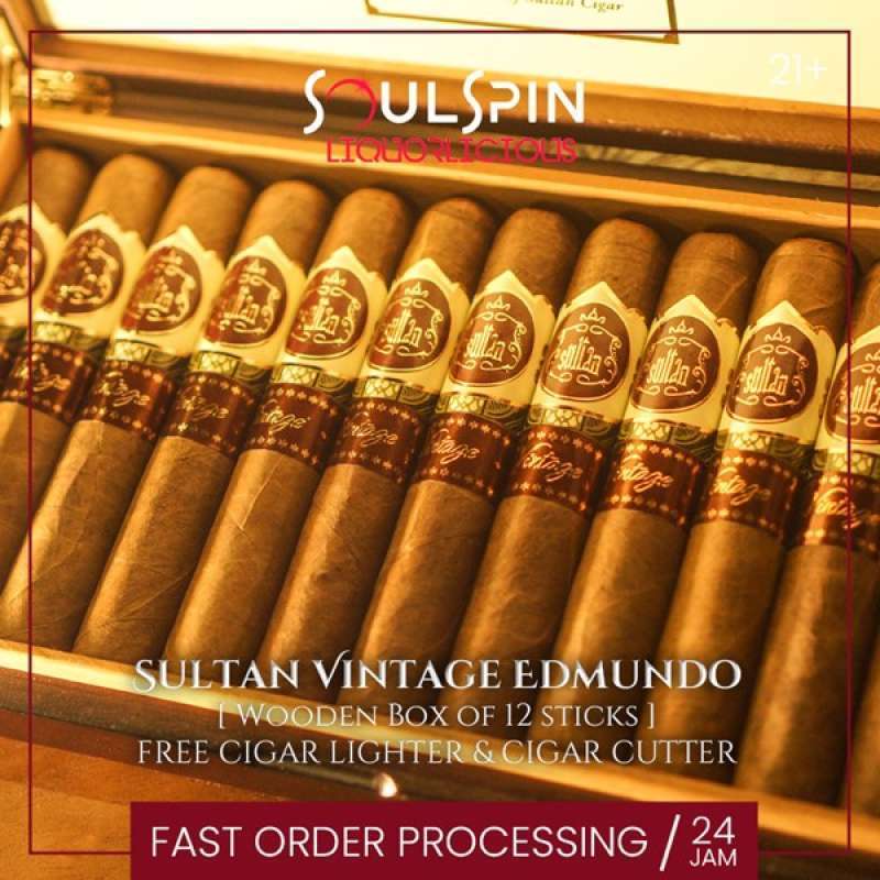 Jual Sultan Vintage Edmundo [ Wooden Box 12 Batang ] Cigar Cerutu Di ...