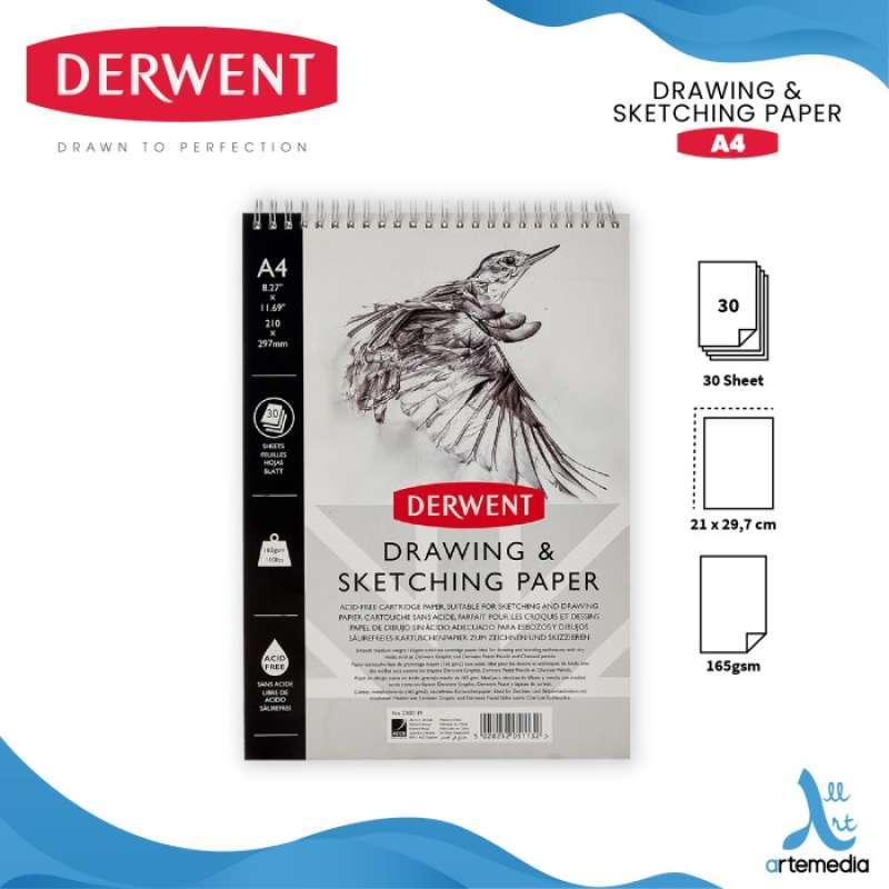 Jual Buku Sketsa Derwent A4 Sketch Pad Wire Bound Drawing Sketching ...
