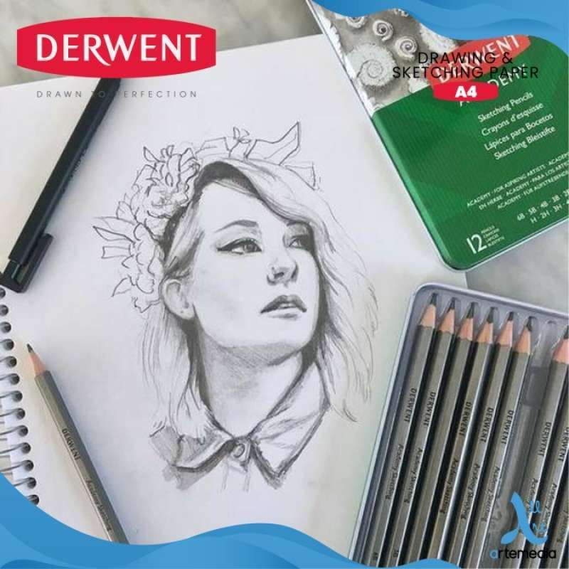 Jual Buku Sketsa Derwent A4 Sketch Pad Wire Bound Drawing Sketching ...