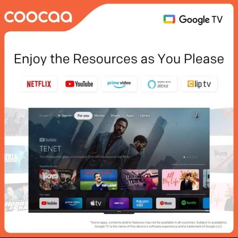 Jual Google Tv Led Coocaa 50 Inch 50y72 4k Hdr 10 Dolby Digital Tv ...