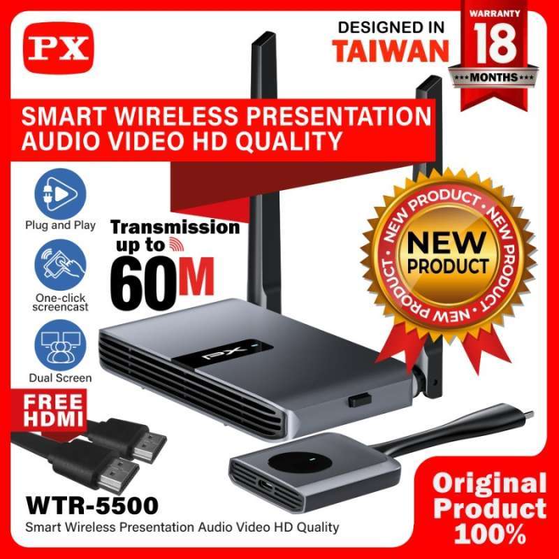 Jual Px Wtr5500 Hdmi Wireless Vga Extender Audio Video Transmitter ...