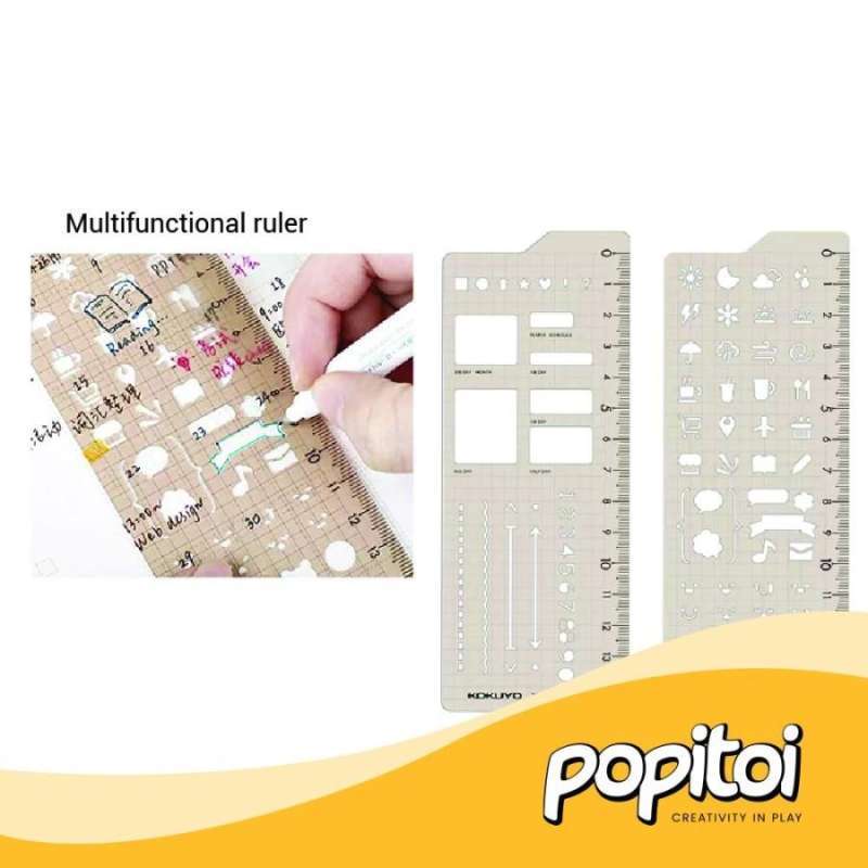 Jual Kokuyo Mo Series Stencil Ruler Penggaris Icon Bujo Journal Planner ...