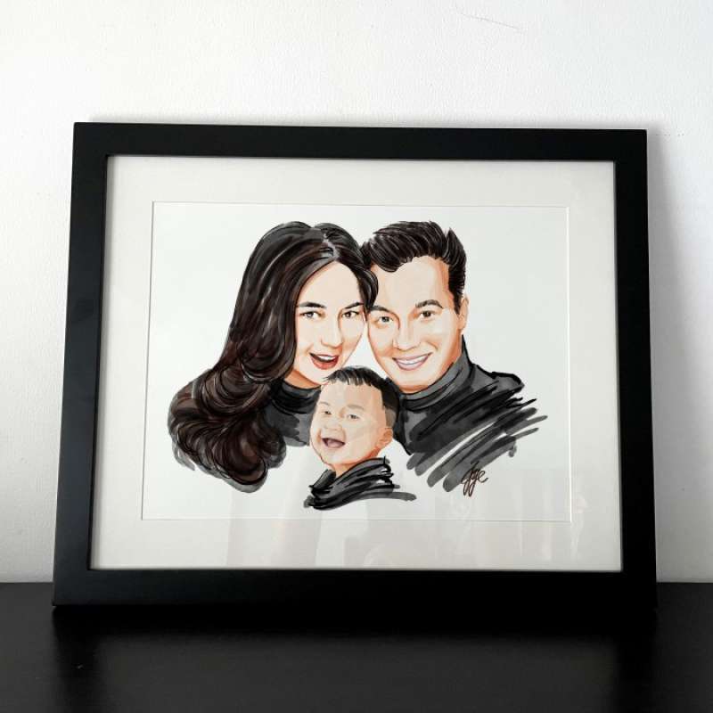 Promo Lukisan Wajah - Bingkai A3 - Portrait Painting Diskon 23% di ...