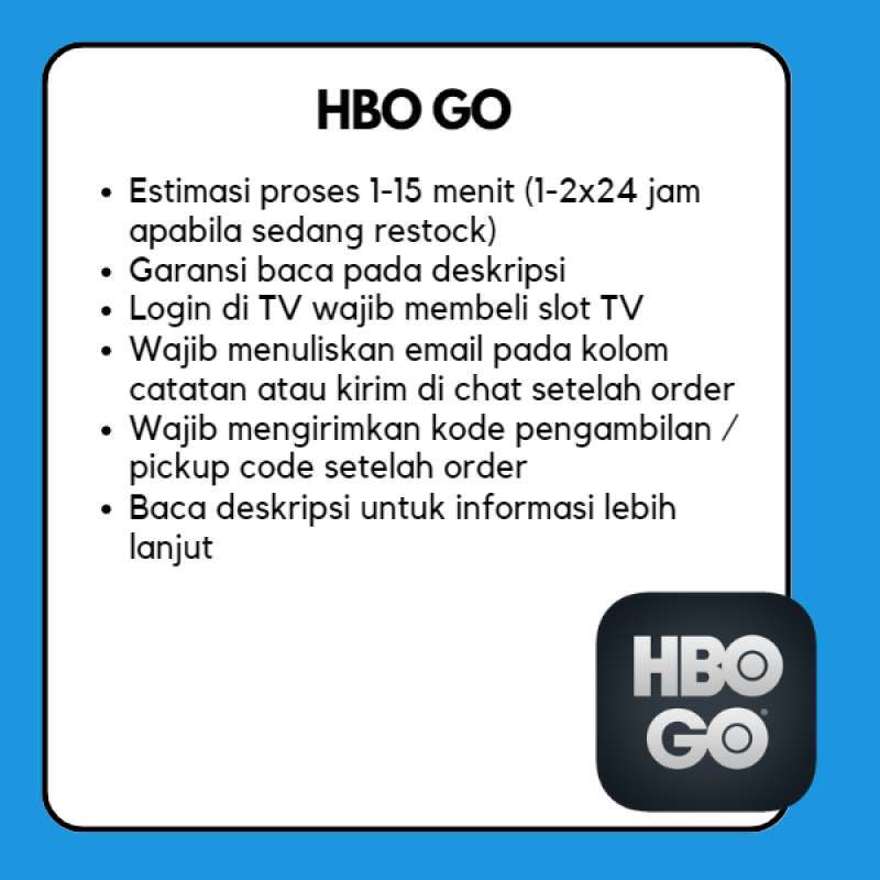 Promo HBO GO SHARED & PRIVATE Diskon 57% di Seller Solusi Sosmed - Sunter Jaya, Kota Jakarta ...