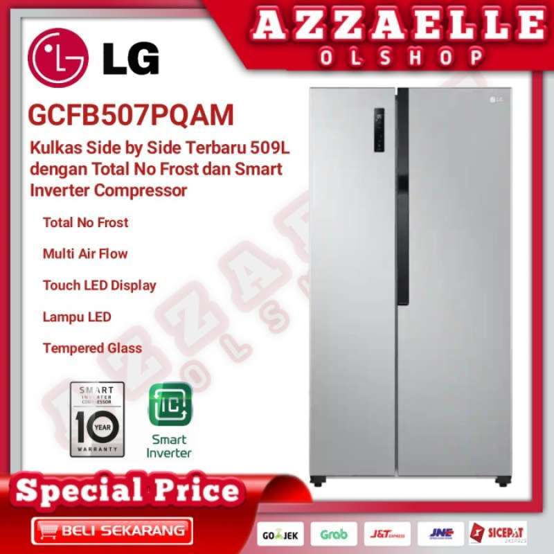 Promo LG GC-FB507PQAM Kulkas Side By Side 509 Lt Inverter GCFB507PQAM Diskon 23% di Seller Dapur ...