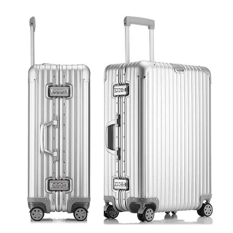 Jual Bahan Full Aluminium Koper Bagasi Cabin Suitcase Luggage - Silver ...