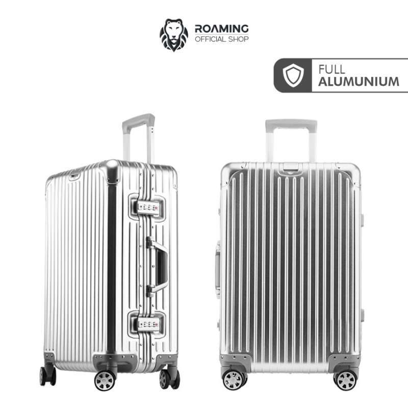 Jual Bahan Full Aluminium Koper Bagasi Cabin Suitcase Luggage - Silver ...