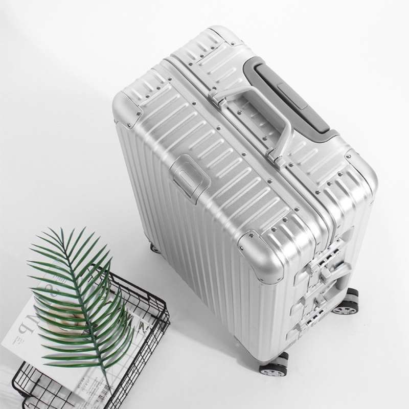 Jual Bahan Full Aluminium Koper Bagasi Cabin Suitcase Luggage - Silver ...