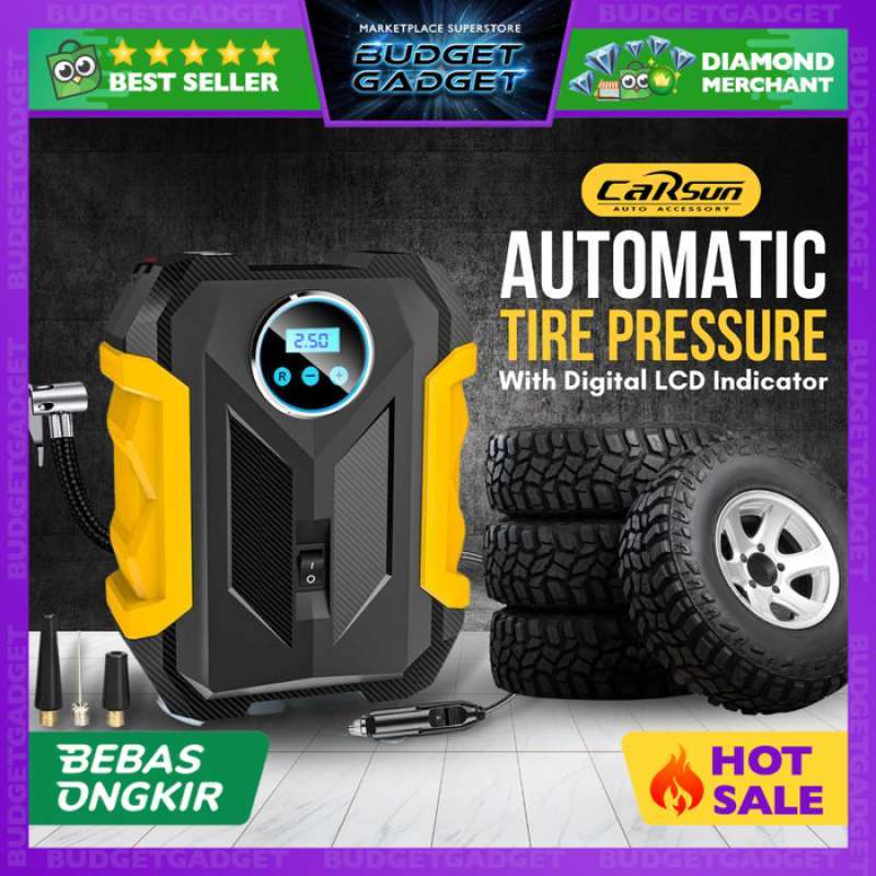Jual CARSUN Pompa Ban Mobil Portable Auto Air Compressor 150 PSI ...