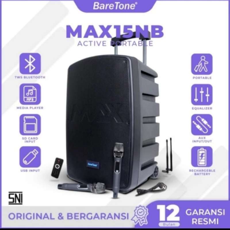 Jual New Fitur Speaker Portable Baretone Max 15 Nb Max 15nb Max15nb 15 ...