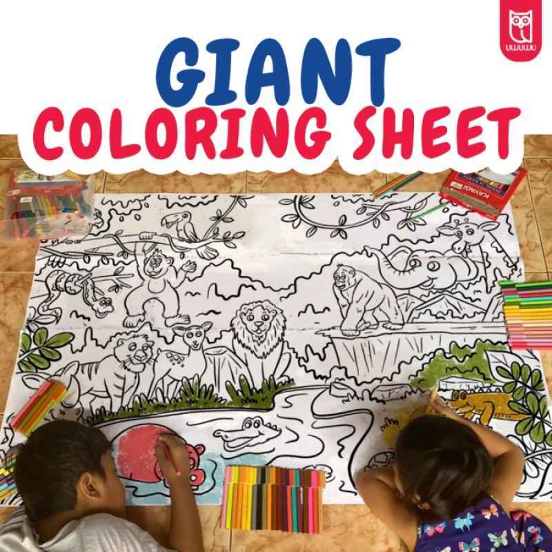 Jual Giant Coloring Sheet Bundle 5designs Coloring Poster Kertas