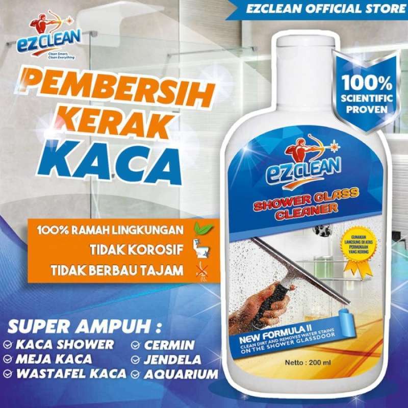 Promo EZCLEAN Shower Glass Cleaner Pembersih Kaca Pembersih Cermin Aquarium Diskon 35% di Seller ...
