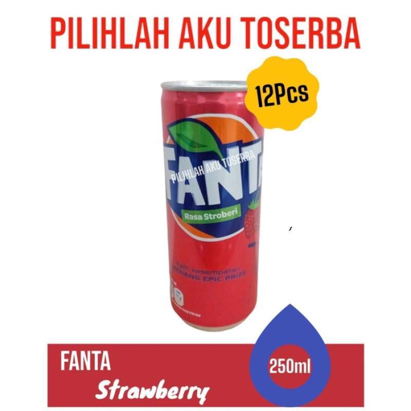 Promo Fanta Strawberry KALENG CAN 250 ml - ( HARGA 12 Kaleng ) Diskon ...