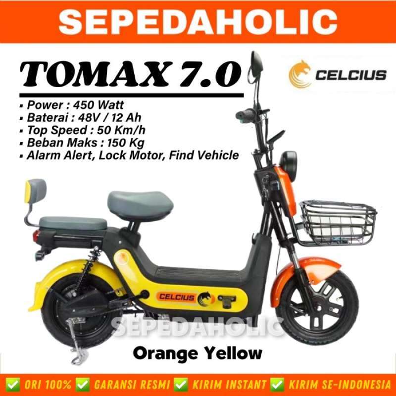 Promo Sepeda Listrik CELCIUS TOMAX 7.0 Electric E Bike 450 Watt Diskon ...