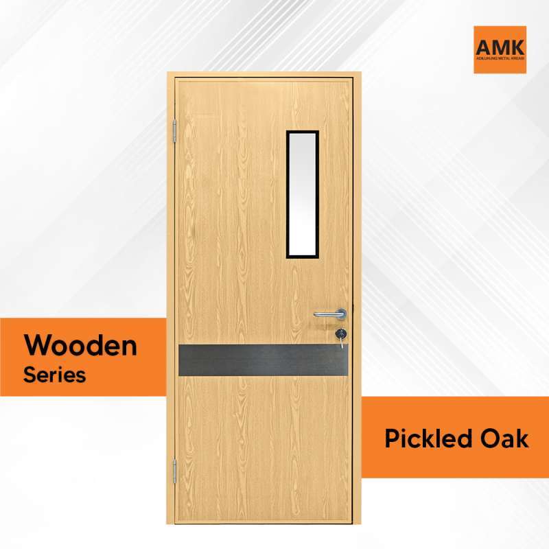 Jual Pintu Aluminium AMK Short View + Relief Damper Pickled Oak di ...