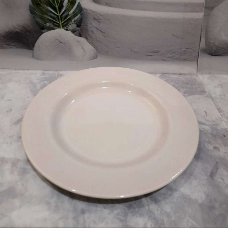 Jual Piring Kue Keramik 7 Inci / Piring Ceper Putih Polos Glosy / Isi 6 ...