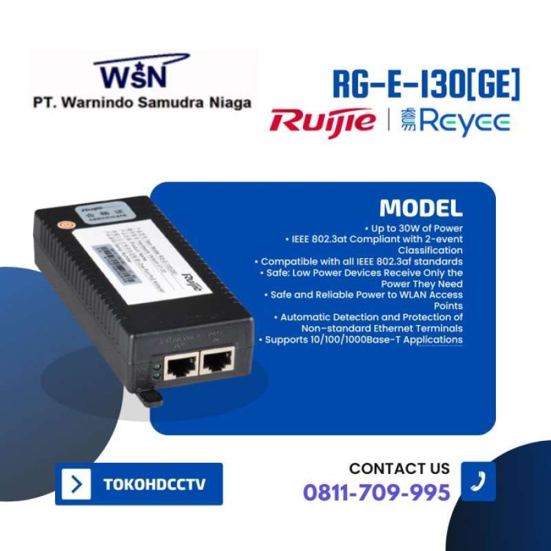 Promo RUIJIE RG-E-120(GE) Power Over Ethernet Adaptor Diskon 23% di ...