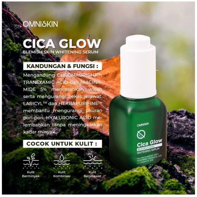 Promo Omniskin Cica Glow Blemish Skin Whitening Serum - 20ml Diskon 23% di Seller Tunica Store ...