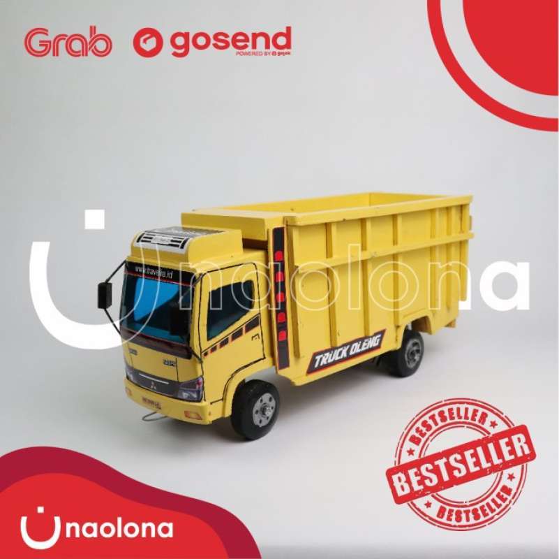 Promo Mobilan Truk Kayu Canter Warna Kuning Naolona Miniatur Truck ...