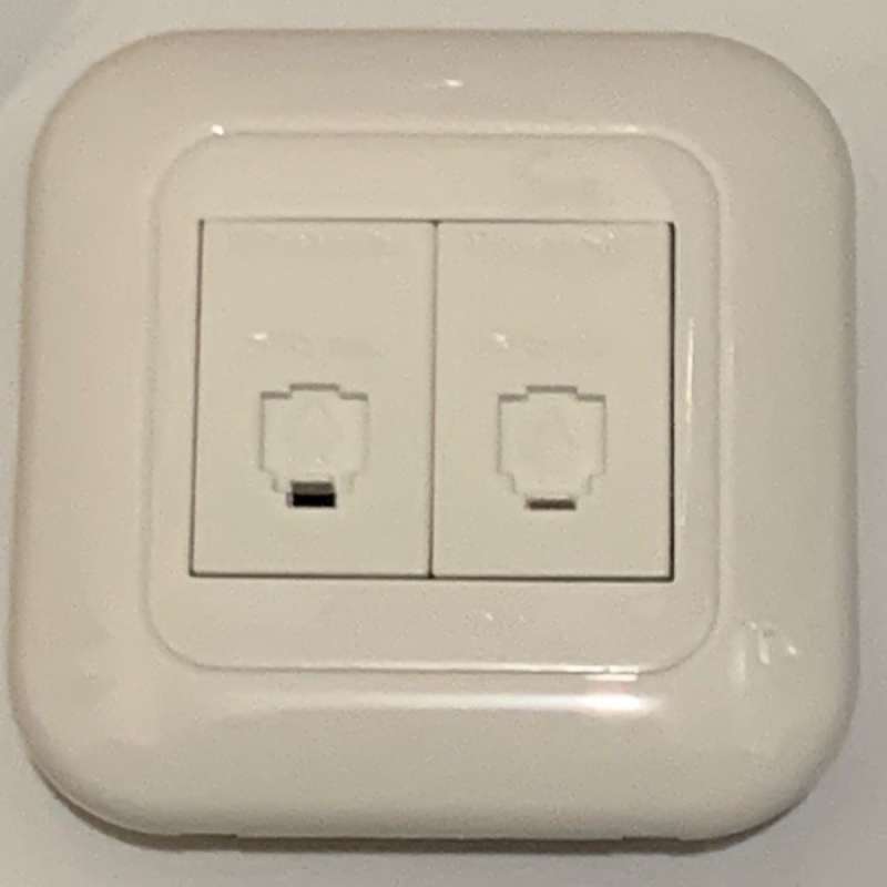 Jual Faceplate Telepon RJ11 2 Port/Double Lengkap Modular RJ11 ...