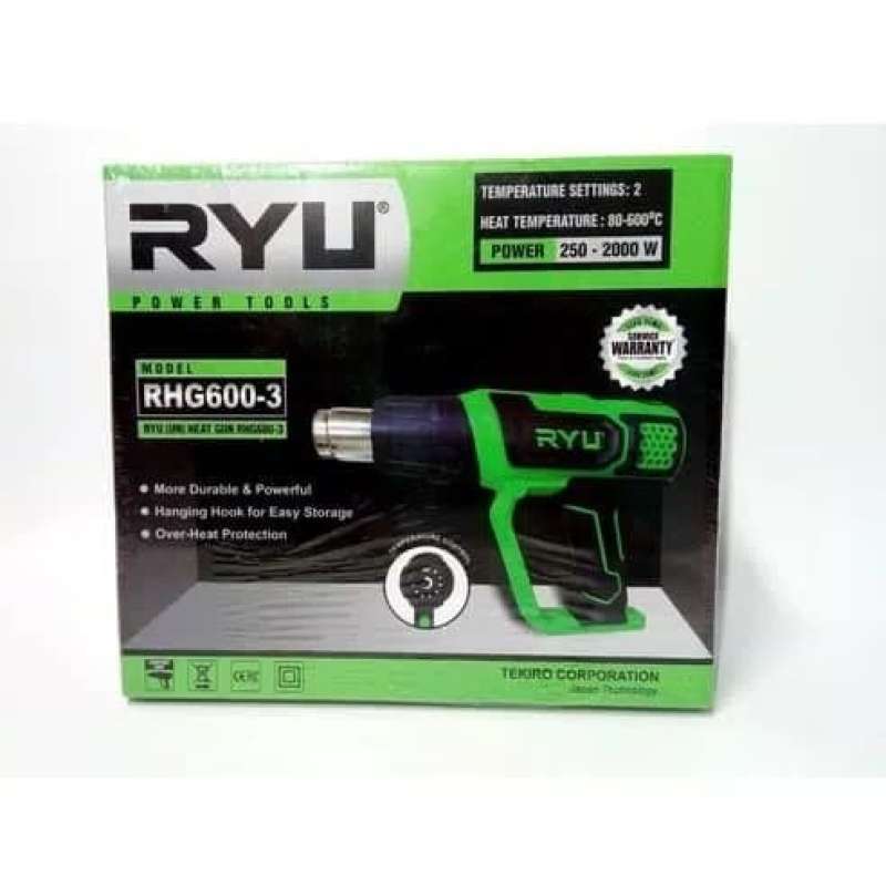 Promo RYU tekiro heat gun /Hot gun 250. 2000 watt RHG 600-3 Diskon 33% ...