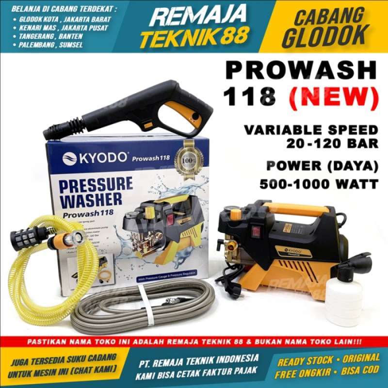 Promo Steam Jet Cleaner Kyodo Prowash 118 Pengatur Tekanan Variable 120 ...