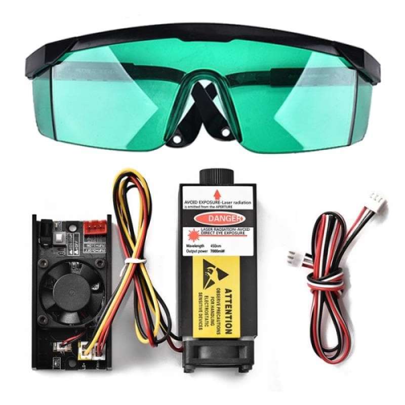 Promo laser 10W 10 W 10000 MW 450NM 12V CNC Laser Module with Control ...