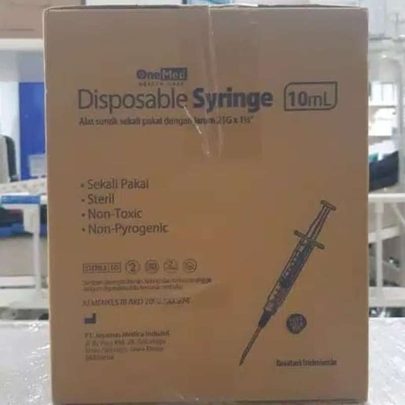Promo Syringe 10Cc Onemed Disposable With Needle 21 G / Spuit 10Cc ...